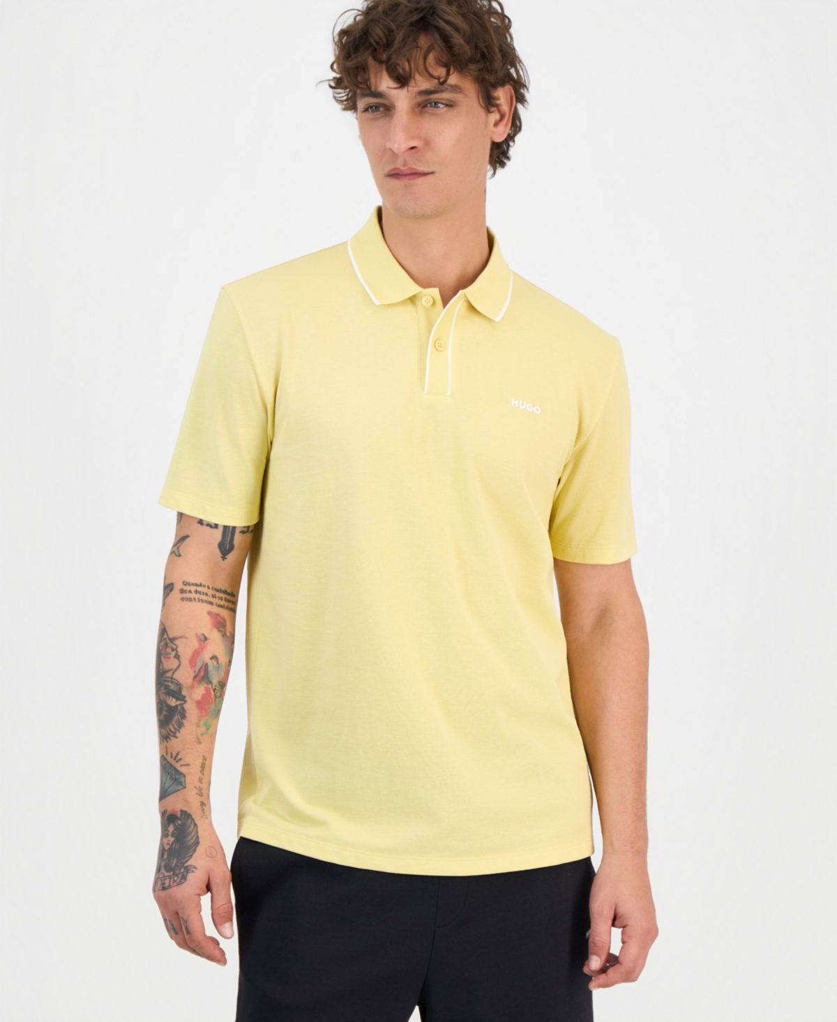 Click here for Hugo by Hugo Boss Mens Dalombi Button-Placket Polo... prices