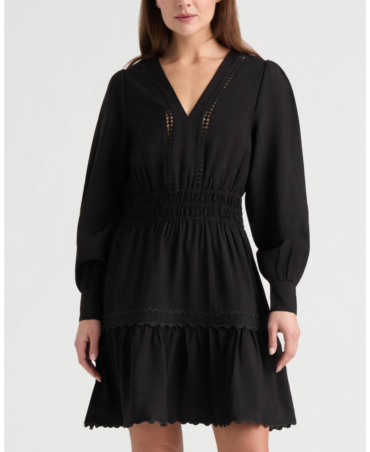 Click here for Ellen Tracy Womens Long Sleeve Dress with Flounce... prices