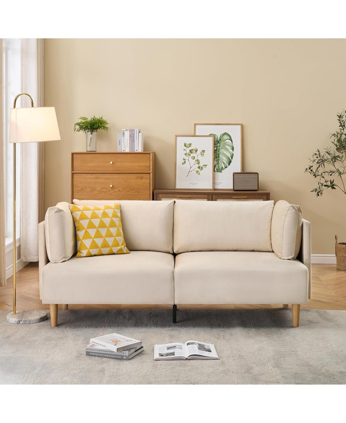 Click here for gaomon 76" Sofa Couch - Beige prices