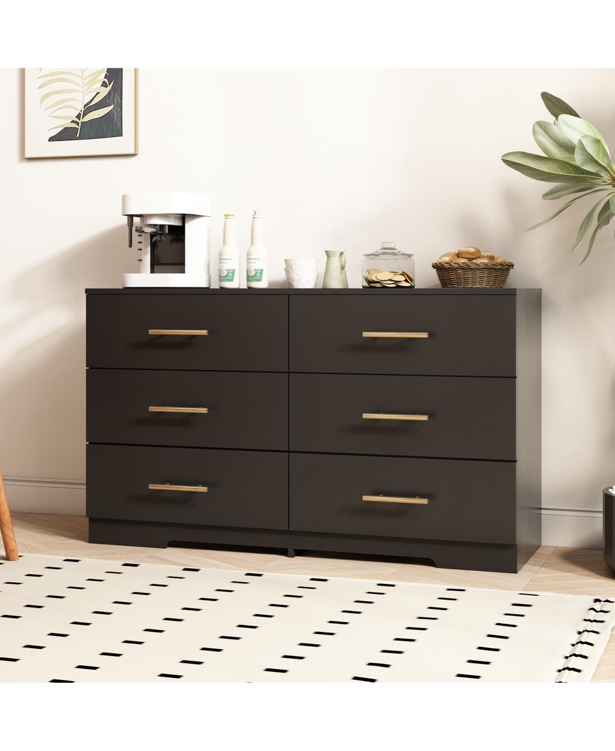 Click here for flynama Large 6 Drawers Chest Dresser Table with G... prices