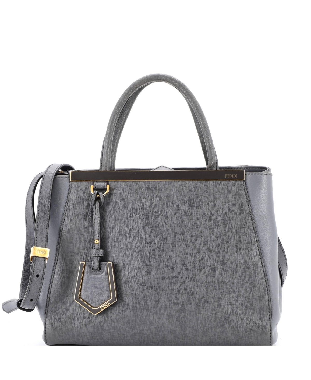Click here for Pre-Owned Fendi Petite 2Jours Bag Leather - Grey prices