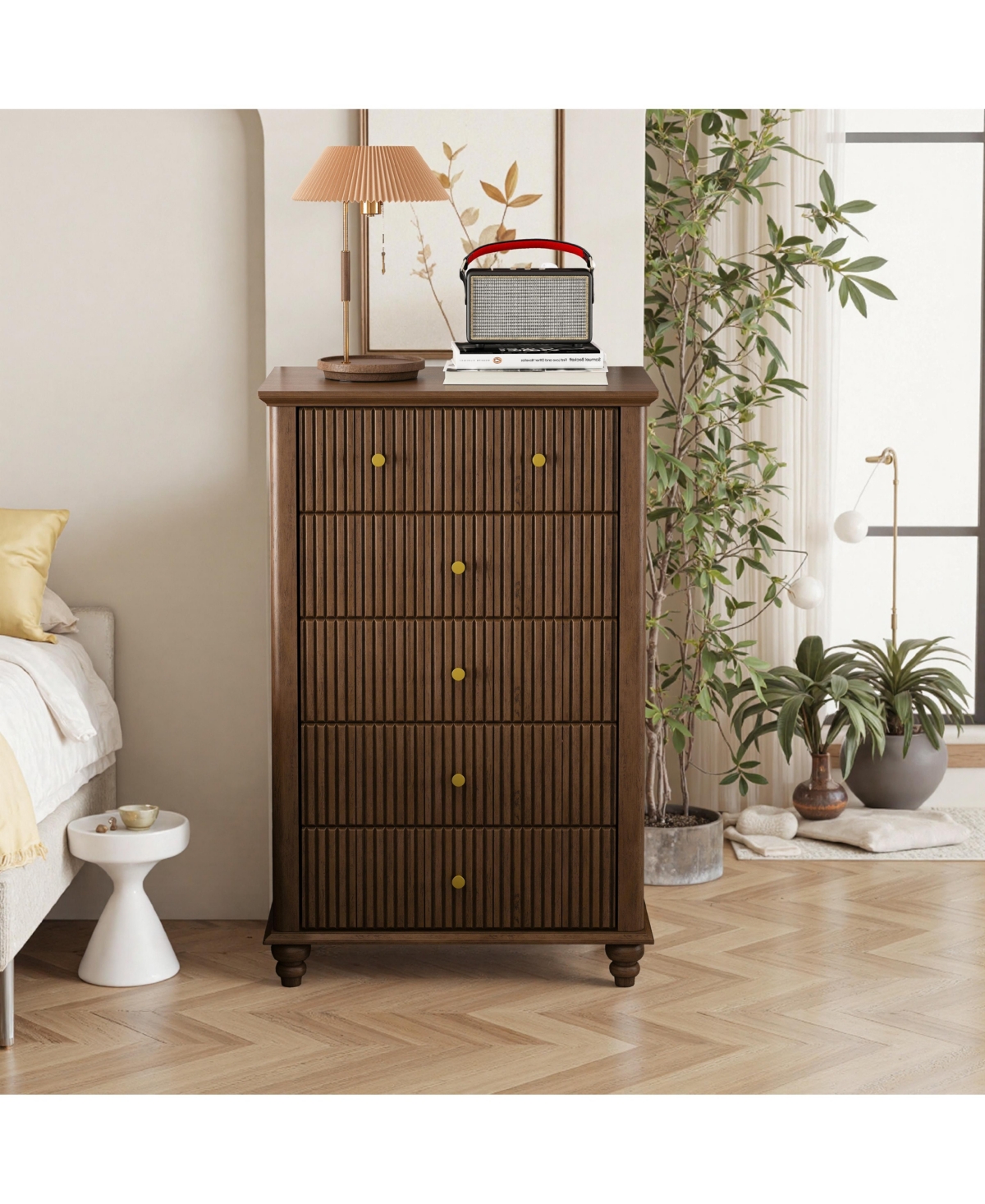 Click here for flynama Modern 3 Drawer Dresser Finish Sturdy Cons... prices