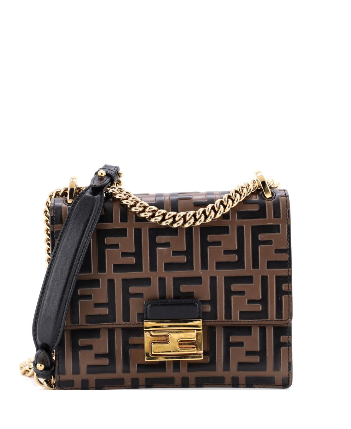 Click here for Pre-Owned Fendi Small Kan U Shoulder Bag Zucca Emb... prices