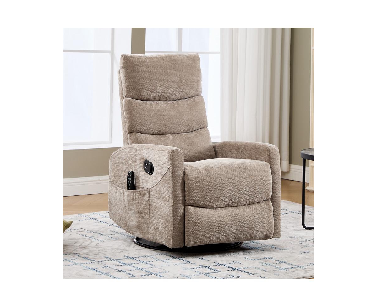 Click here for sumyeg Chenille Recliner Chair with Heat  Massage... prices