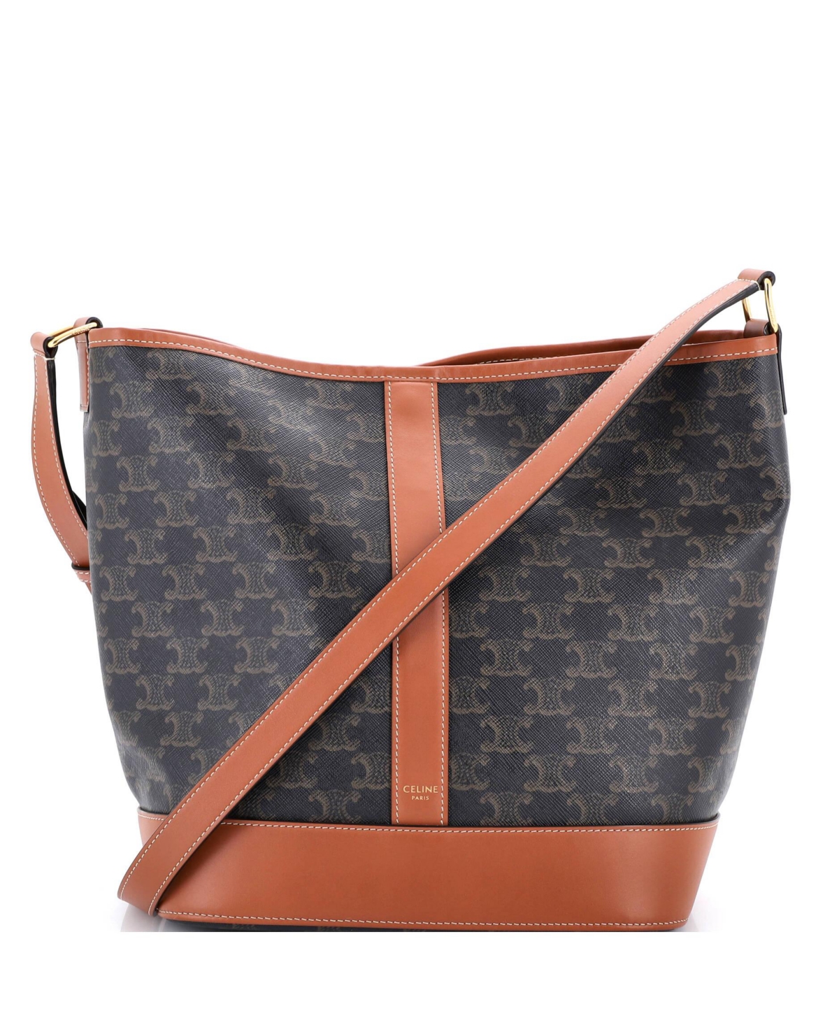 Click here for Pre-Owned Celine Medium Bucket Bag Triomphe Coated... prices