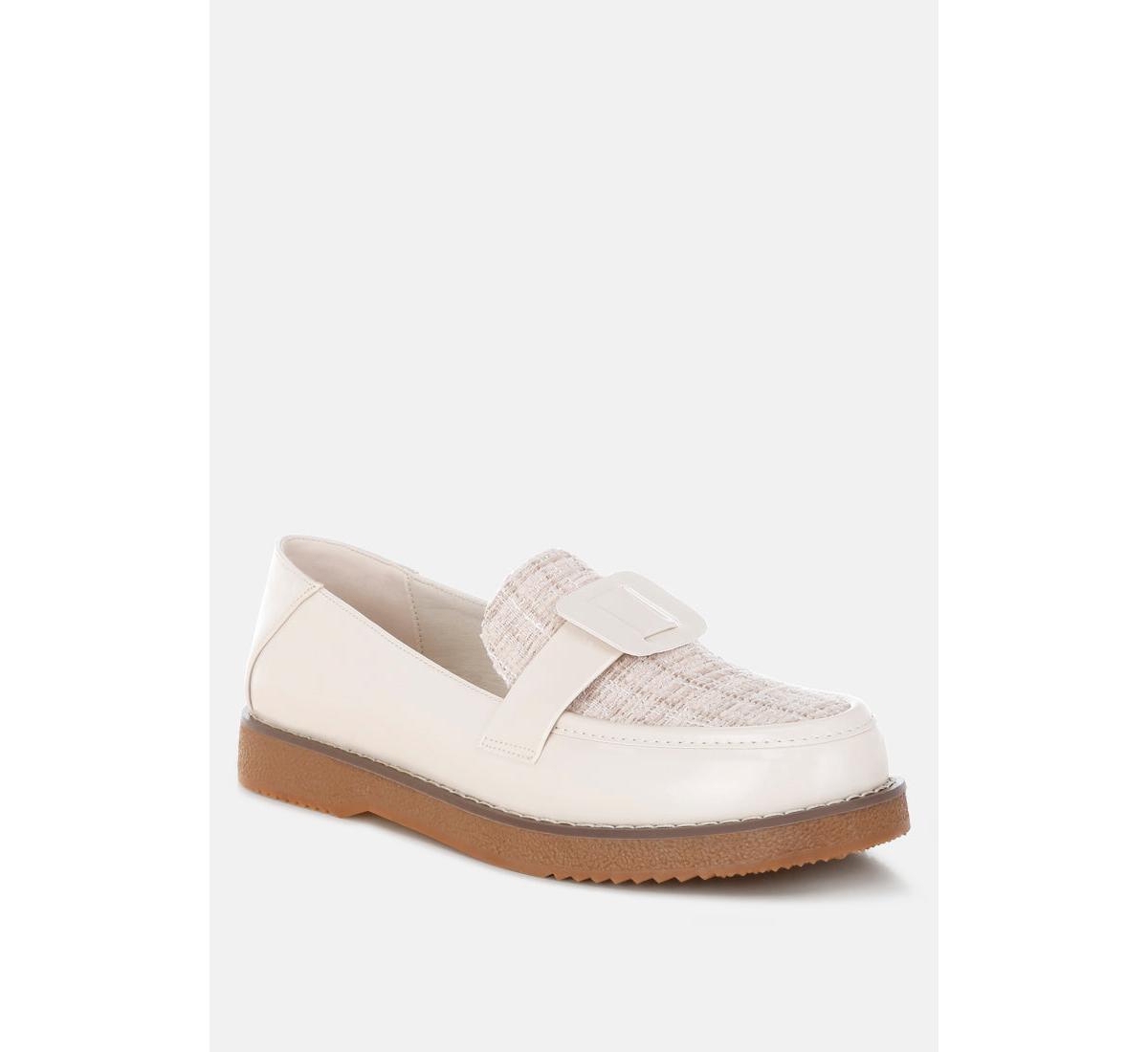 Click here for London Rag Womens Elaris Tweed & Faux Leather Loaf... prices