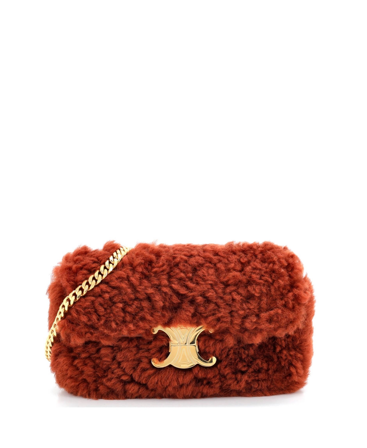 Click here for Pre-Owned Celine Small Triomphe Chain Shoulder Bag... prices