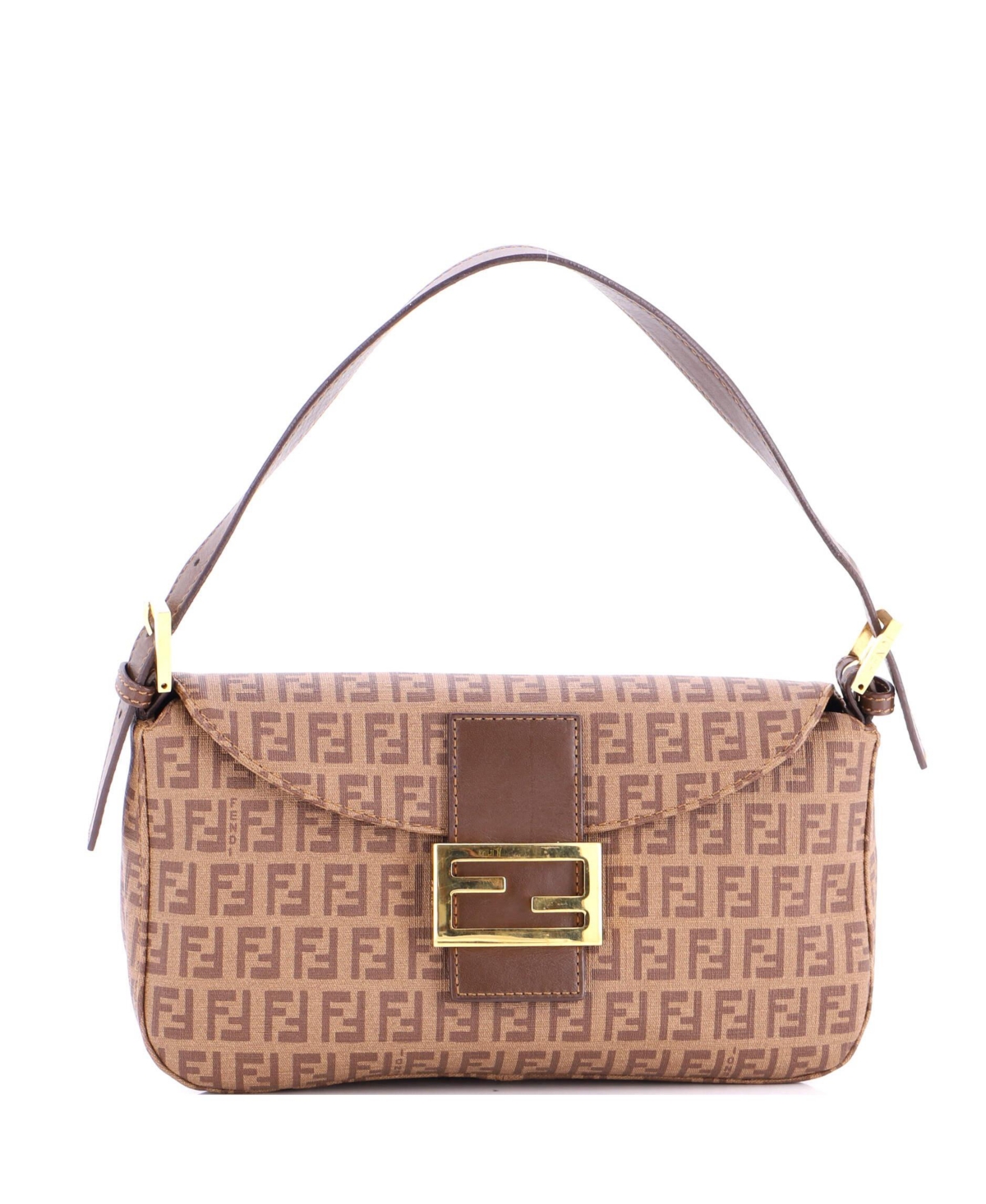 Click here for Pre-Owned Fendi Medium Double Flap Bag Zucchino Ca... prices