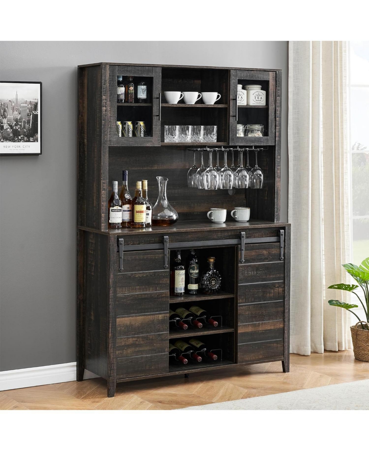 Click here for gaomon 70 Tall Farmhouse Coffee Bar Cabinet  Kitch... prices