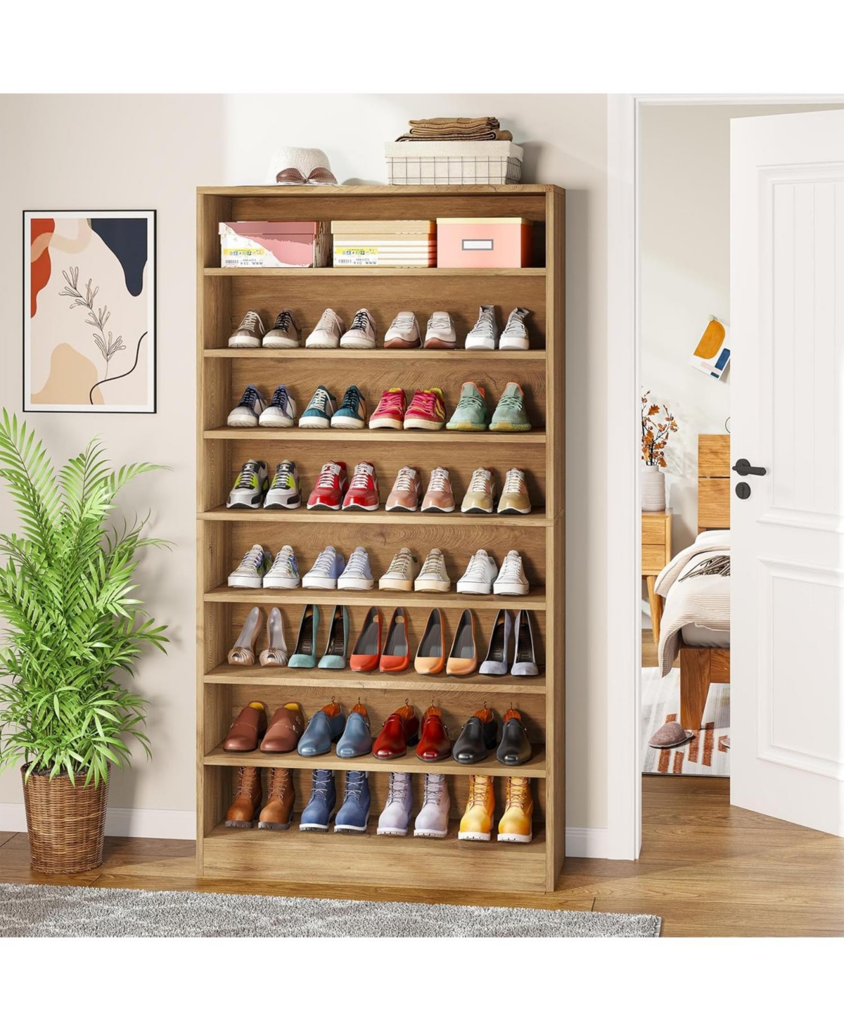 Click here for Tribesigns Tall Shoe Cabinet  9 Tiers 40-45 Pairs... prices