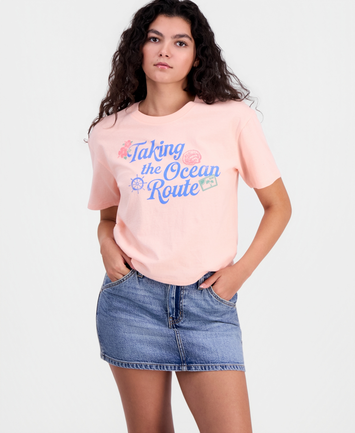 Click here for Pretty Rebel Juniors Ocean Route Graphic Cotton T-... prices