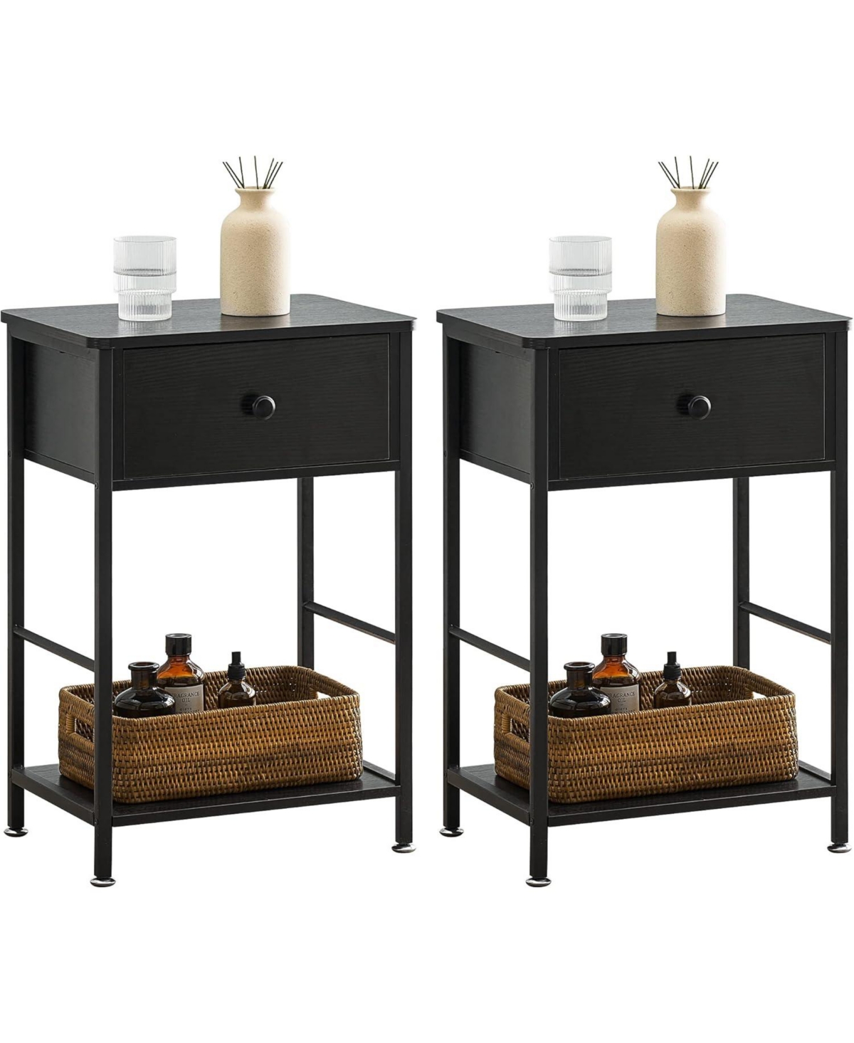 Click here for gaomon End Table with Drawers and Storage Rack Set... prices