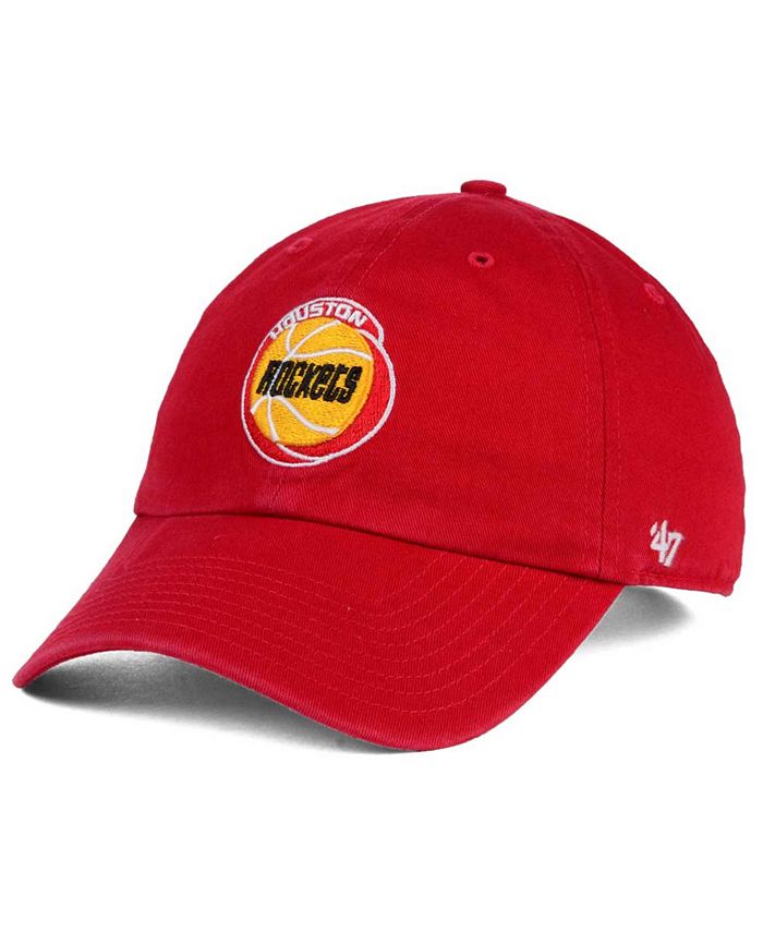 '47 Brand Houston Rockets Hardwood Classics Clean Up Cap - Macy's