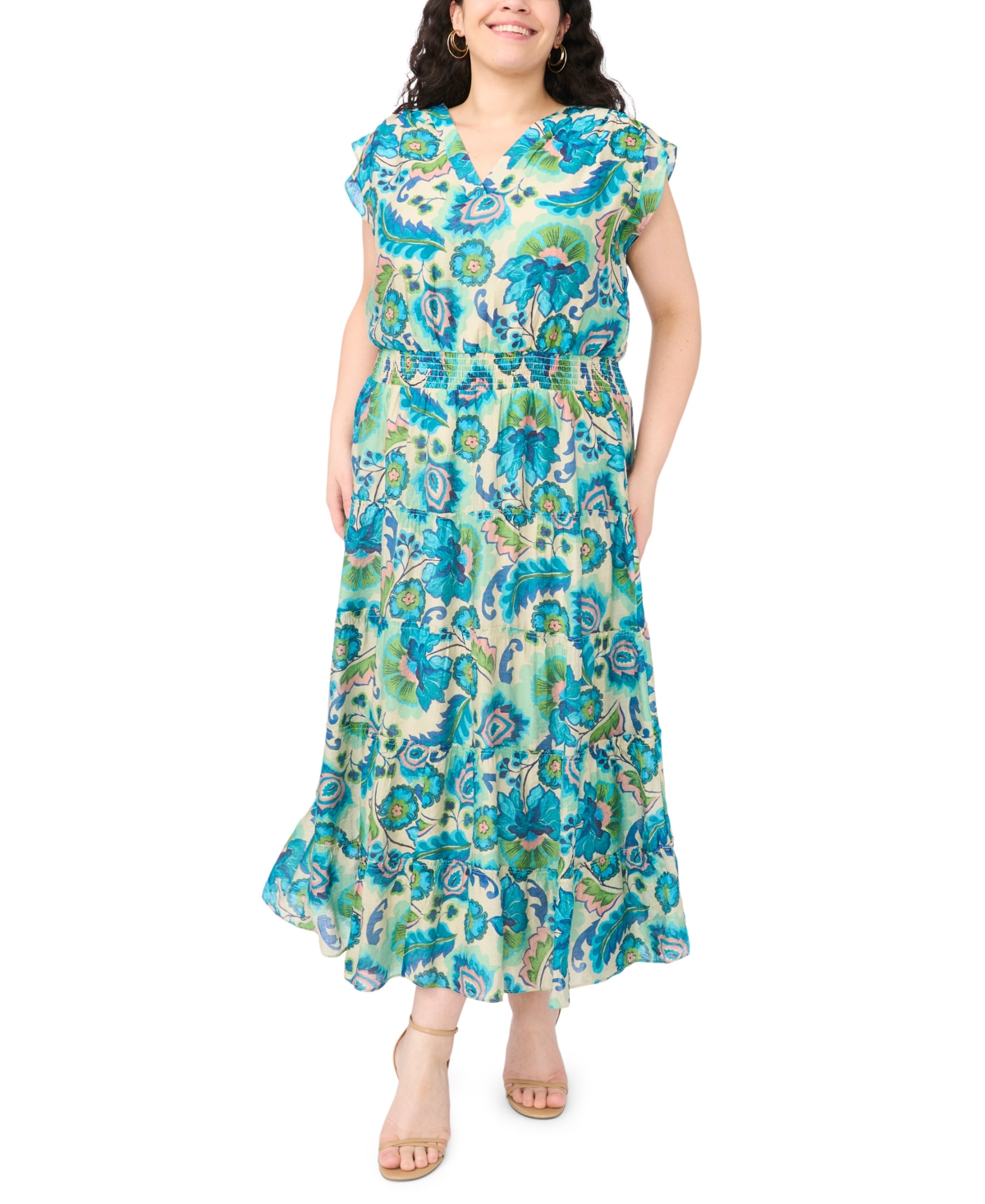Click here for Msk Plus Size Smocked Waist Tiered Maxi Dress - Ta... prices