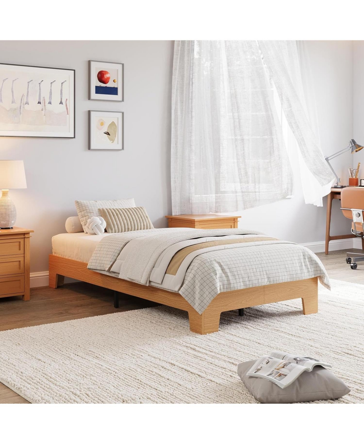 Click here for gaomon Twin Xl Wood Platform Bed Frame Slat Suppor... prices