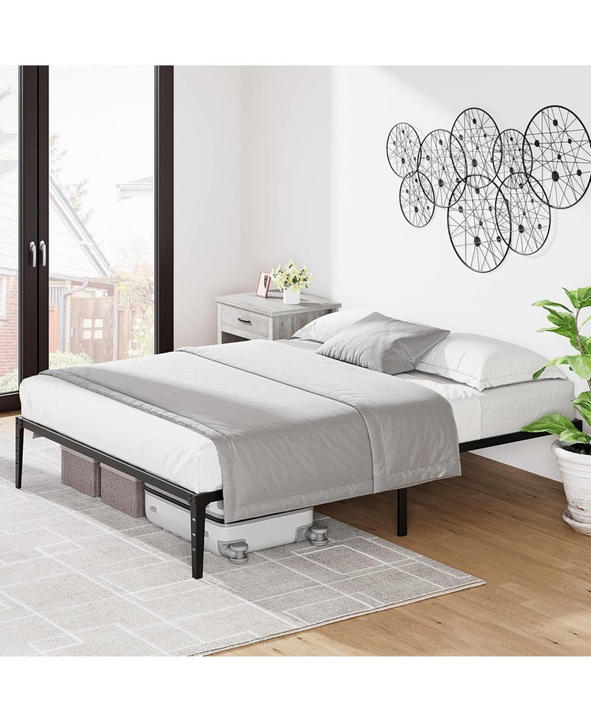 Click here for gaomon 14" Queen Metal Platform Bed Frame  He... prices