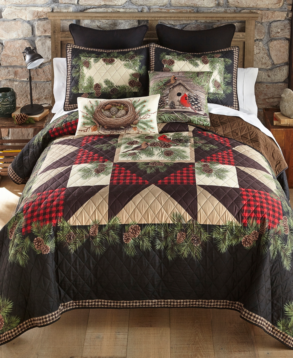 Click here for Donna Sharp Cardinal Pine Woodland 3-Pc. Quilt Set... prices