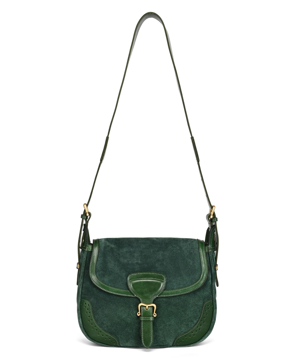 Click here for Old Trend Camellia Medium Shoulder Bag - Kale Gree... prices