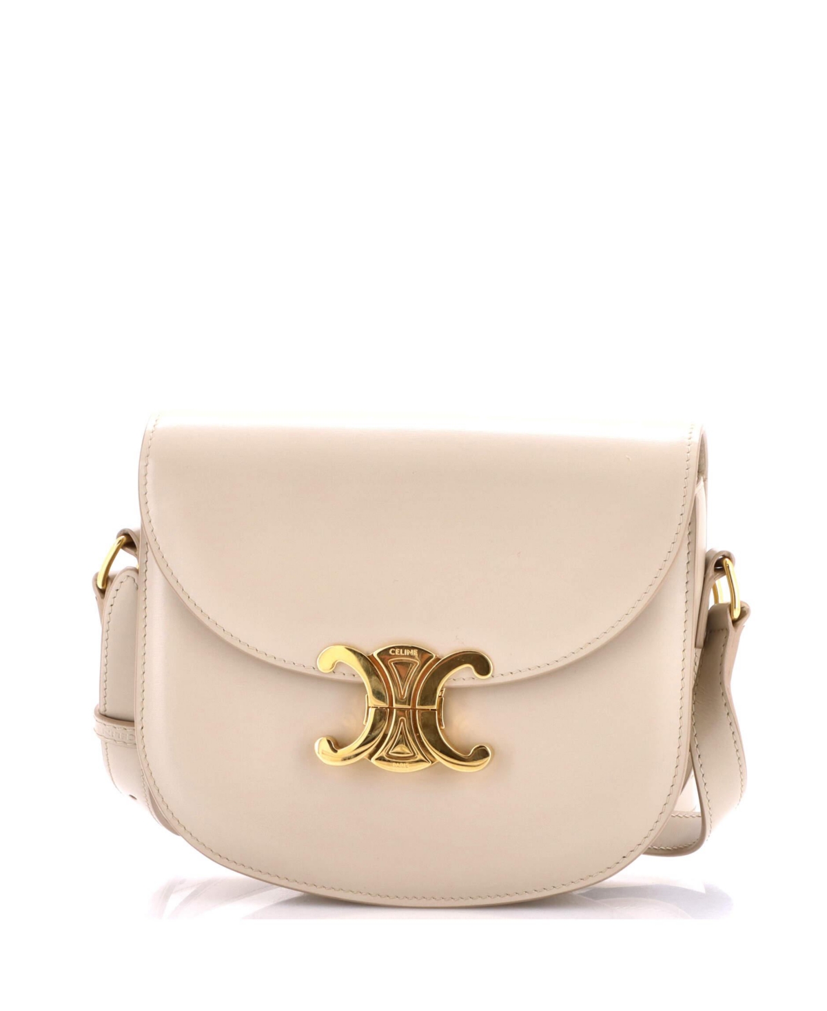 Click here for Pre-Owned Celine Triomphe Besace Clea Flap Bag Lea... prices