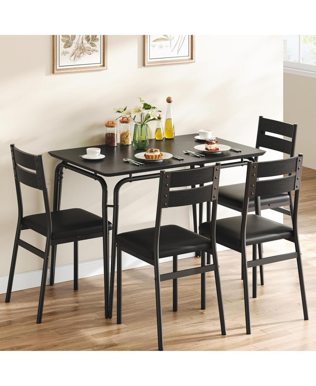 Click here for gaomon Kitchen Table and Chairs for 4  5 Piece Din... prices