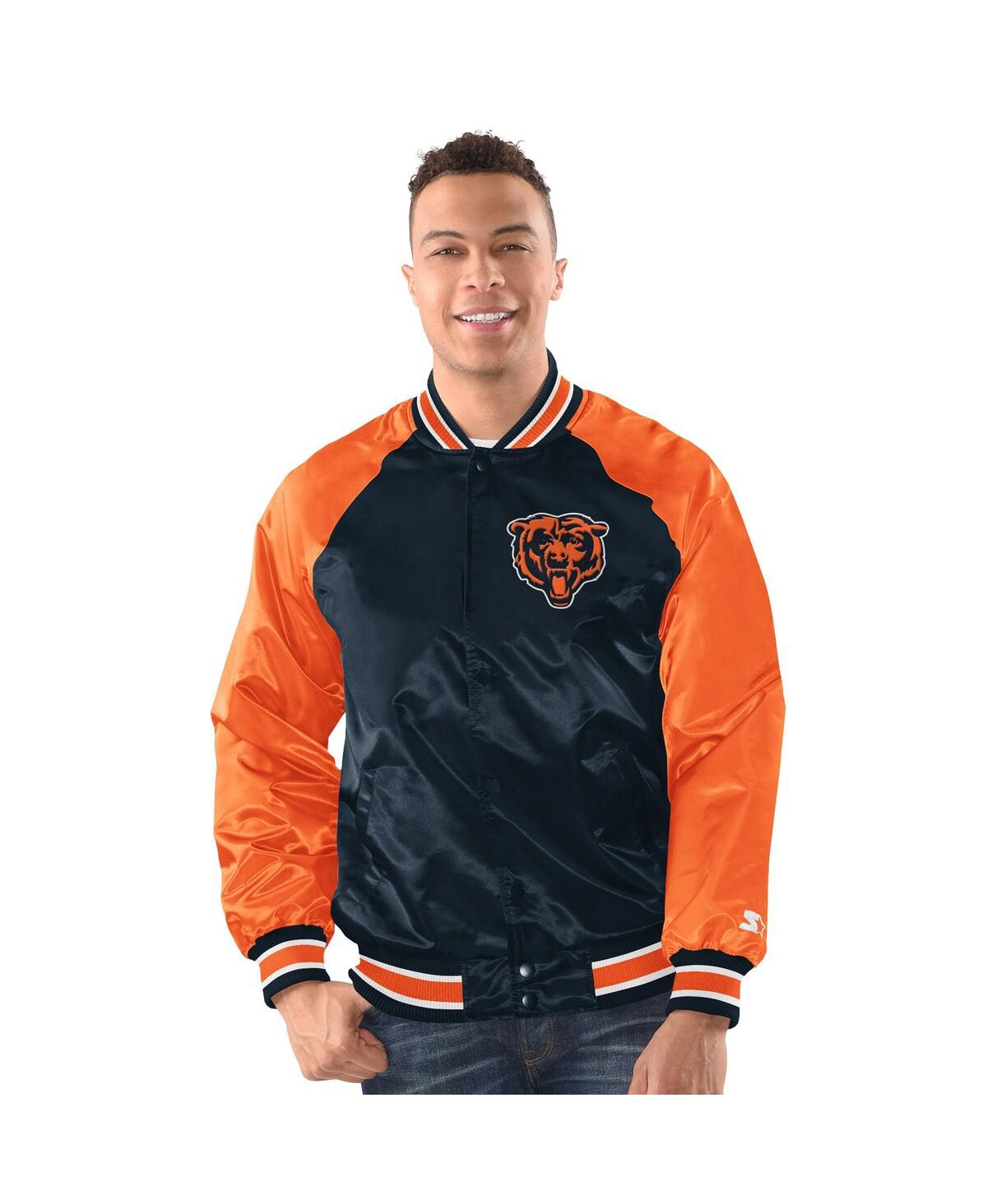 Click here for Starter Mens Navy/Orange Chicago Bears Inductee Ra... prices