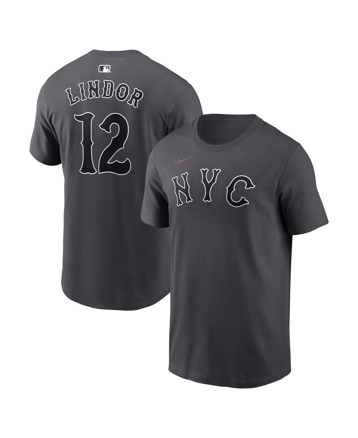 Click here for Nike Mens Francisco Lindor Anthracite New York Met... prices
