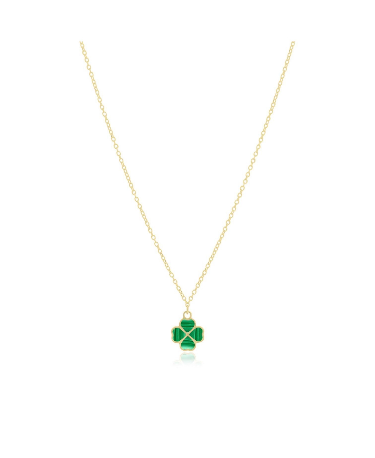 Click here for The Lovery Malachite Lucky Clover Necklace 14K Gol... prices