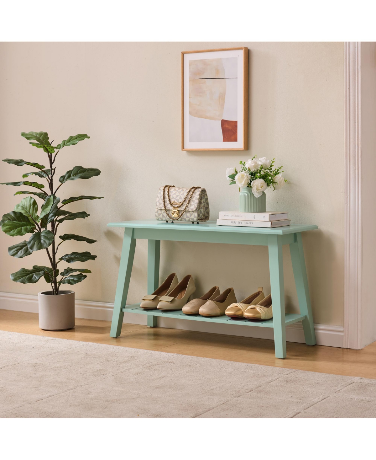 Click here for Kings Brand Furniture Wood Entryway Bench with Sto... prices