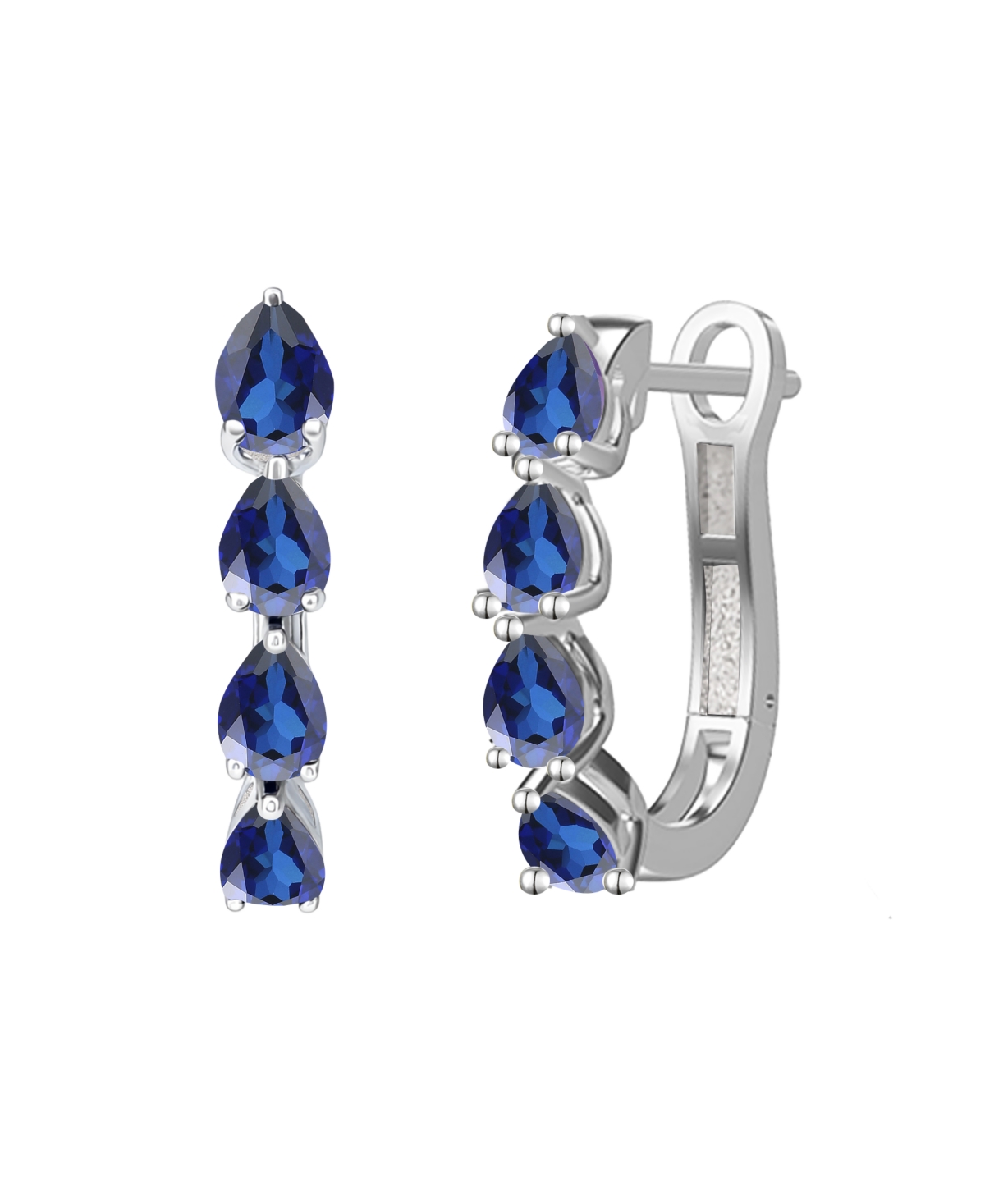 Click here for Macys Lab Grown Emerald (1 ct. t.w.) Earrings in S... prices