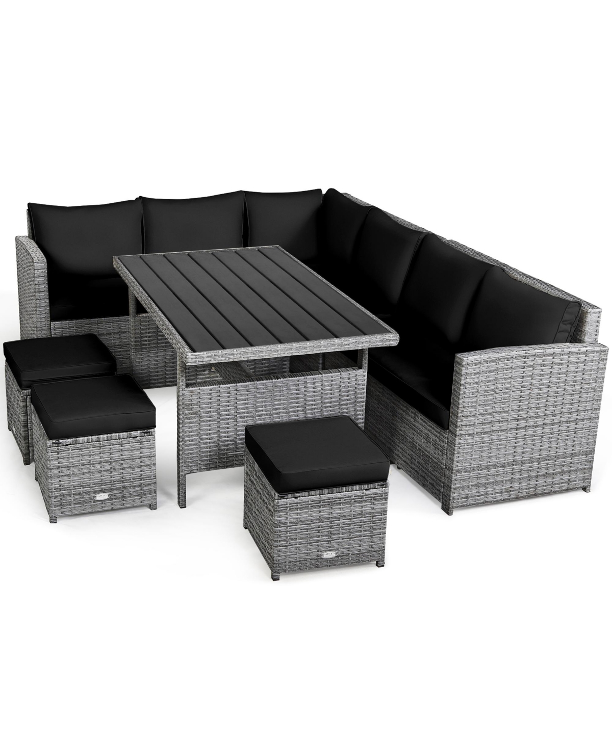 Click here for Gymax 7PCS Rattan Patio Sectional Sofa Set Convers... prices
