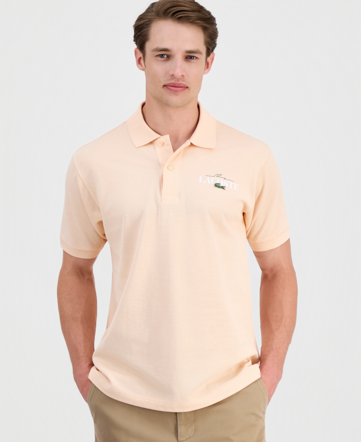 Click here for Lacoste Mens Classic-Fit Printed Polo Shirt - Angi... prices