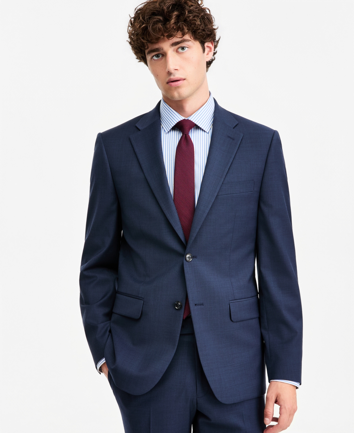 Click here for Tommy Hilfiger Mens Modern-Fit Wool Th-Flex Stretc... prices