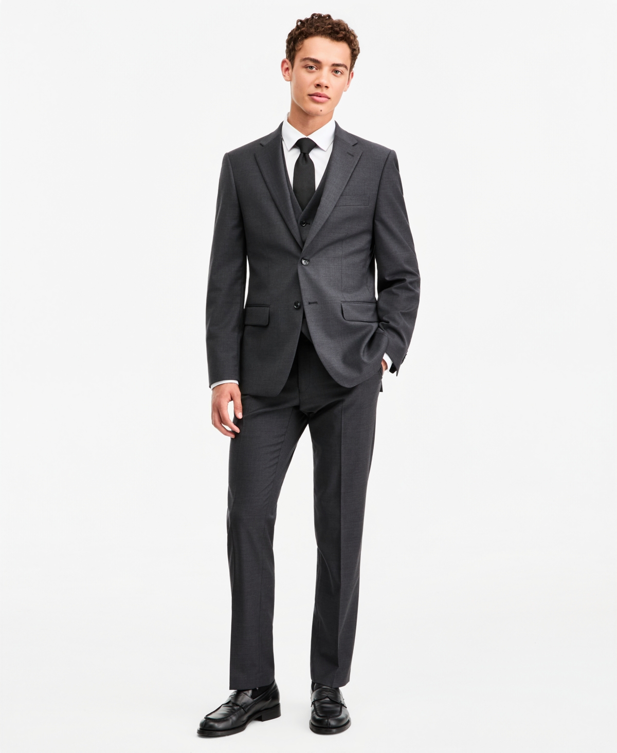 Click here for Tommy Hilfiger Mens Modern-Fit Wool Th-Flex Stretc... prices