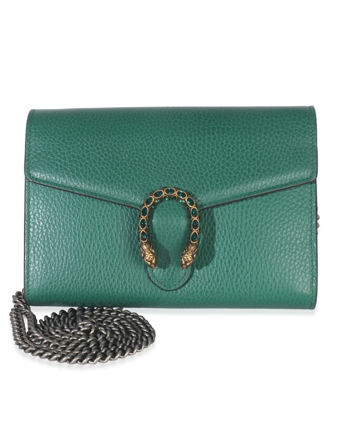 Click here for Pre-Owned Gucci Emerald Pebbled Calfskin Dionysus... prices
