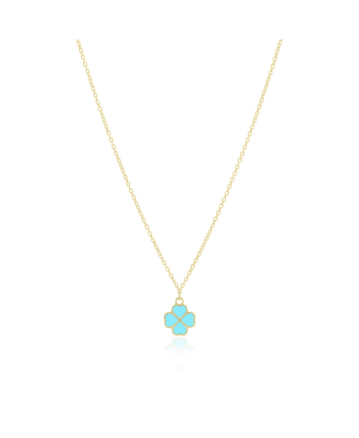 Click here for The Lovery Turquoise Lucky Clover Necklace 14K Gol... prices