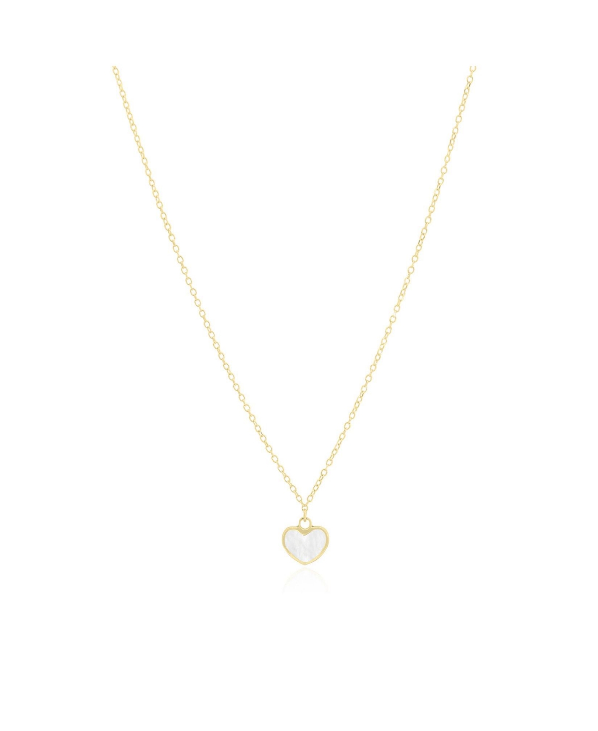 Click here for The Lovery Mini Mother of Pearl Single Heart Neckl... prices