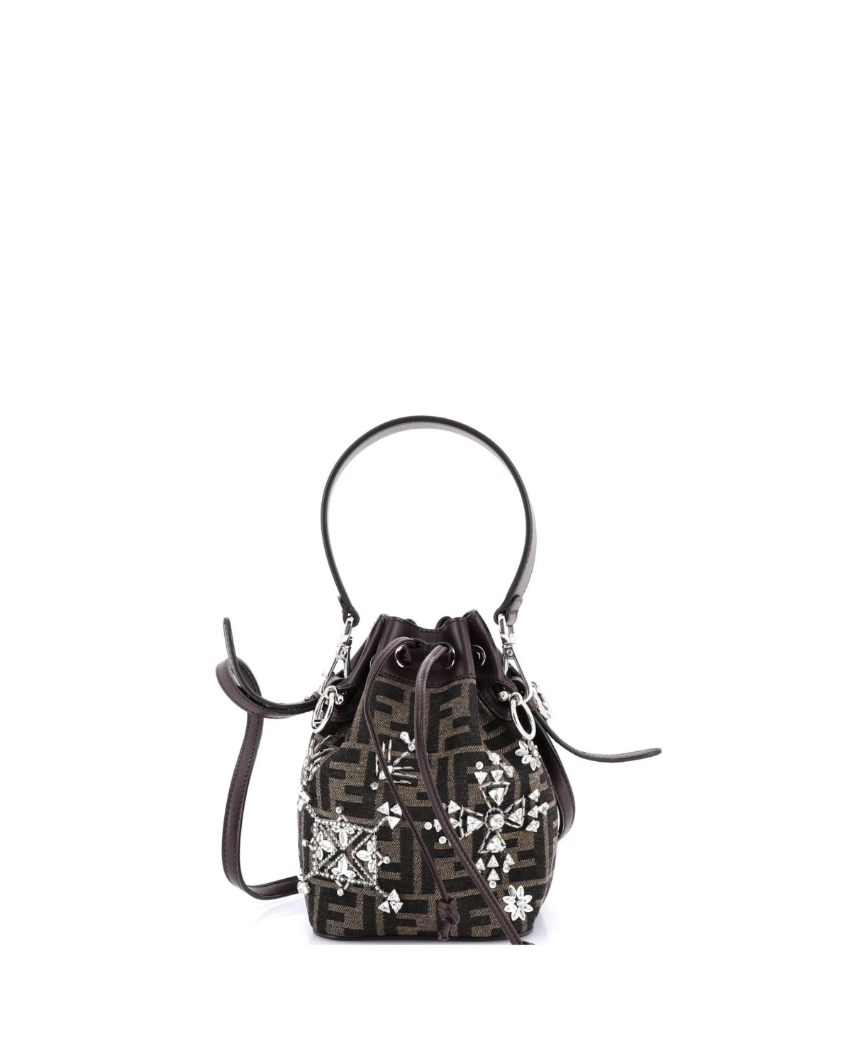 Click here for Pre-Owned Fendi Mini Mon Tresor Bucket Bag Crystal... prices