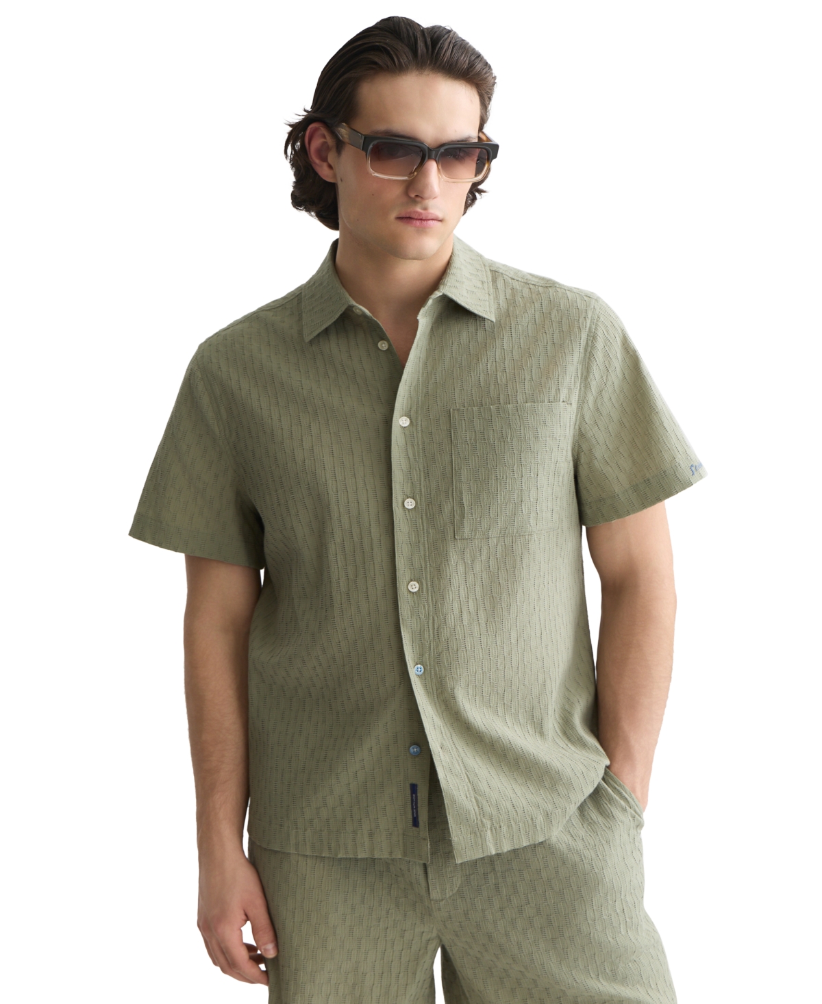 Click here for Scotch & Soda Mens Regular-Fit Short-Sleeve Collar... prices