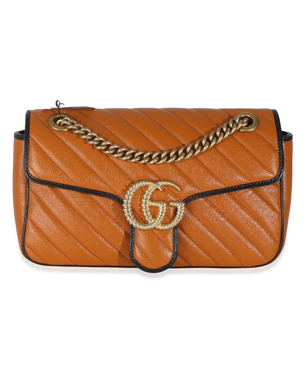 Click here for Pre-Owned Gucci Cognac Calfskin Matelasse Diagonal... prices