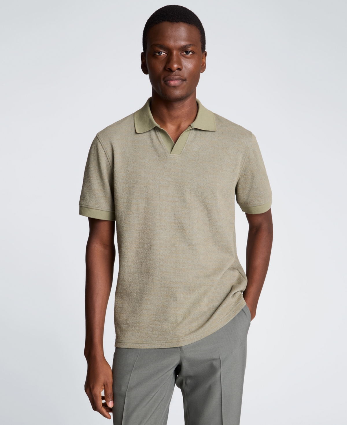 Click here for Kenneth Cole Mens Short-Sleeve Slim Fit Polo T-Shi... prices