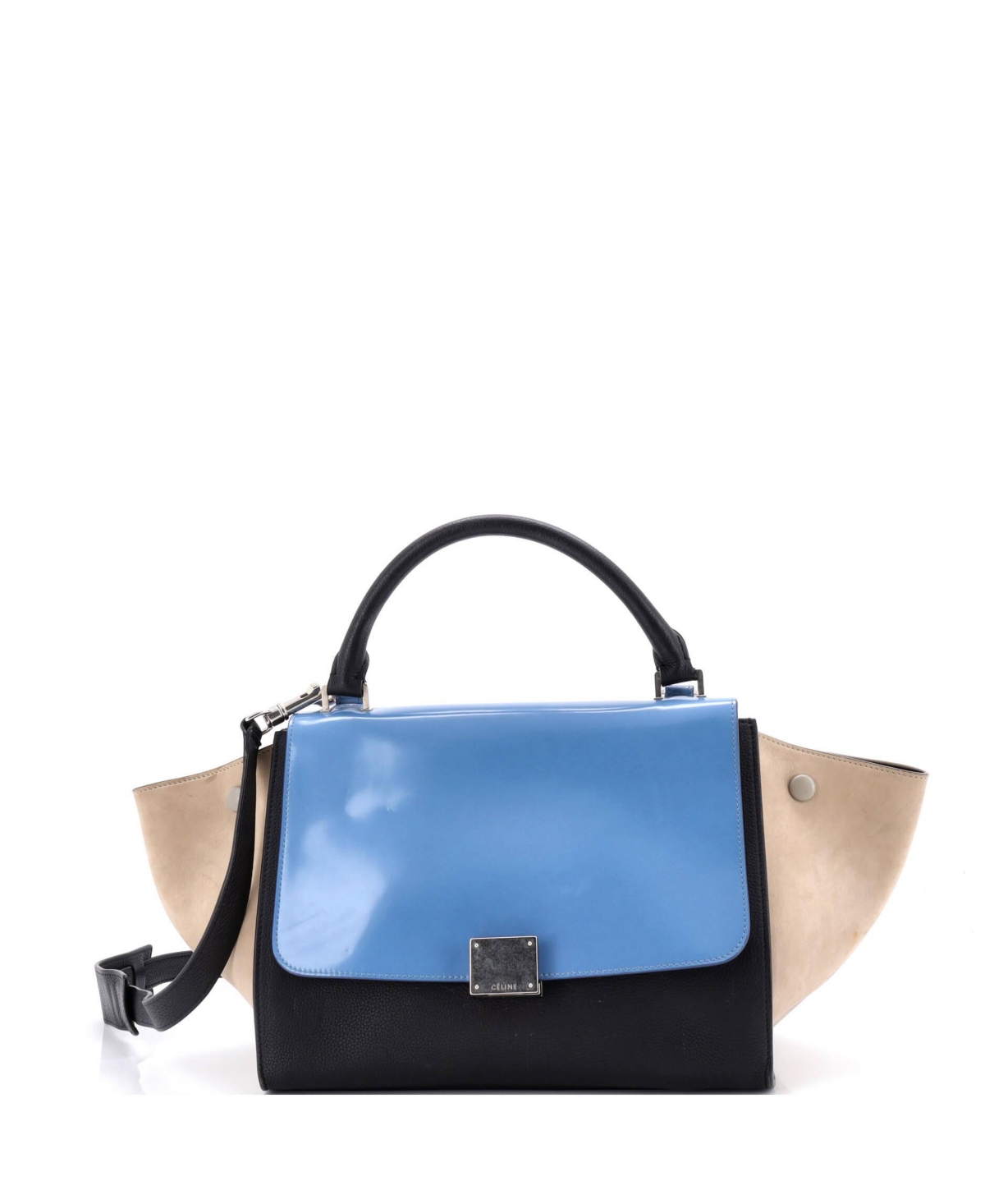 Click here for Pre-Owned Celine Small Trapeze Bag Leather with Pa... prices