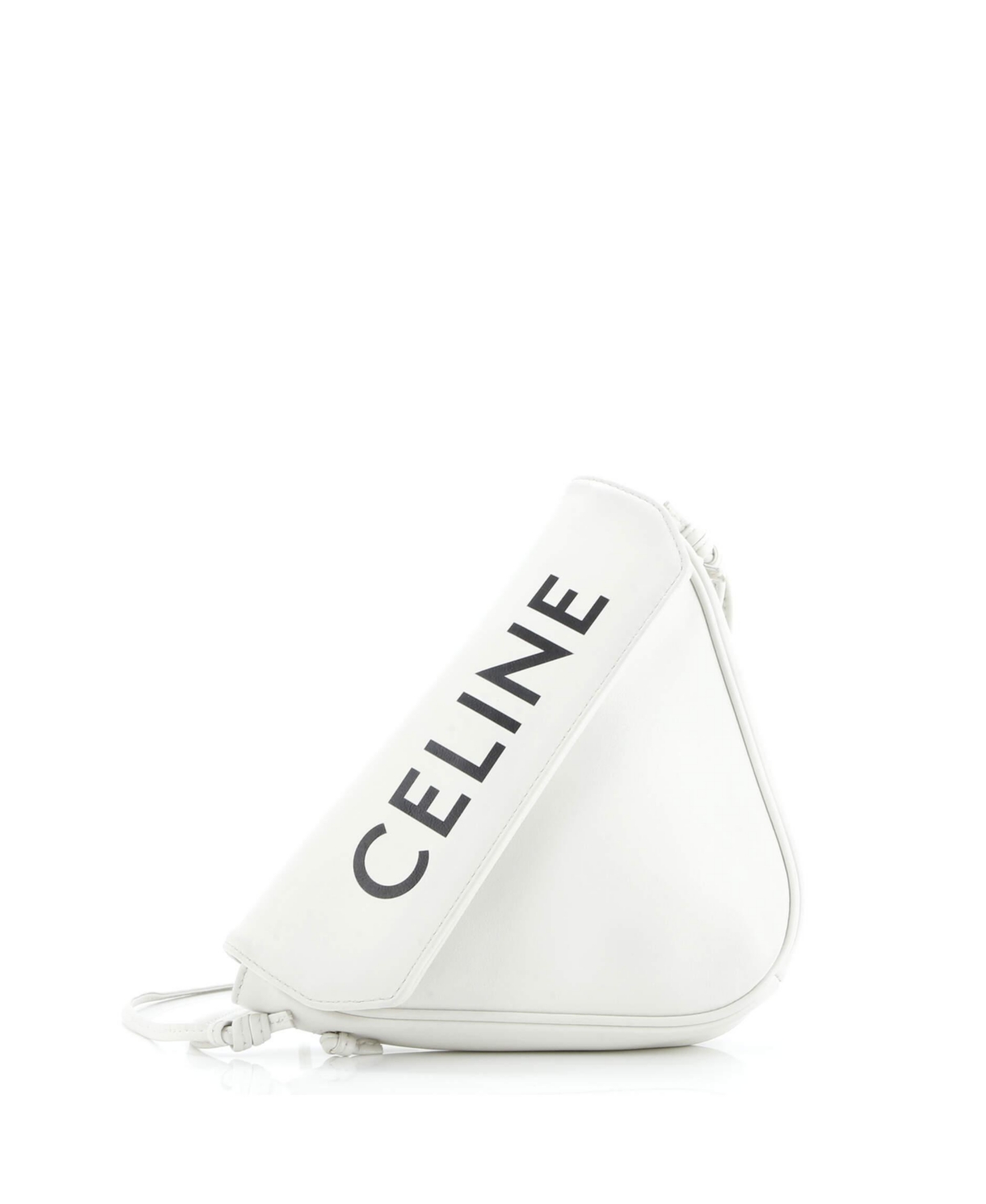 Click here for Pre-Owned Celine Small Triangle Bag Leather - Whit... prices