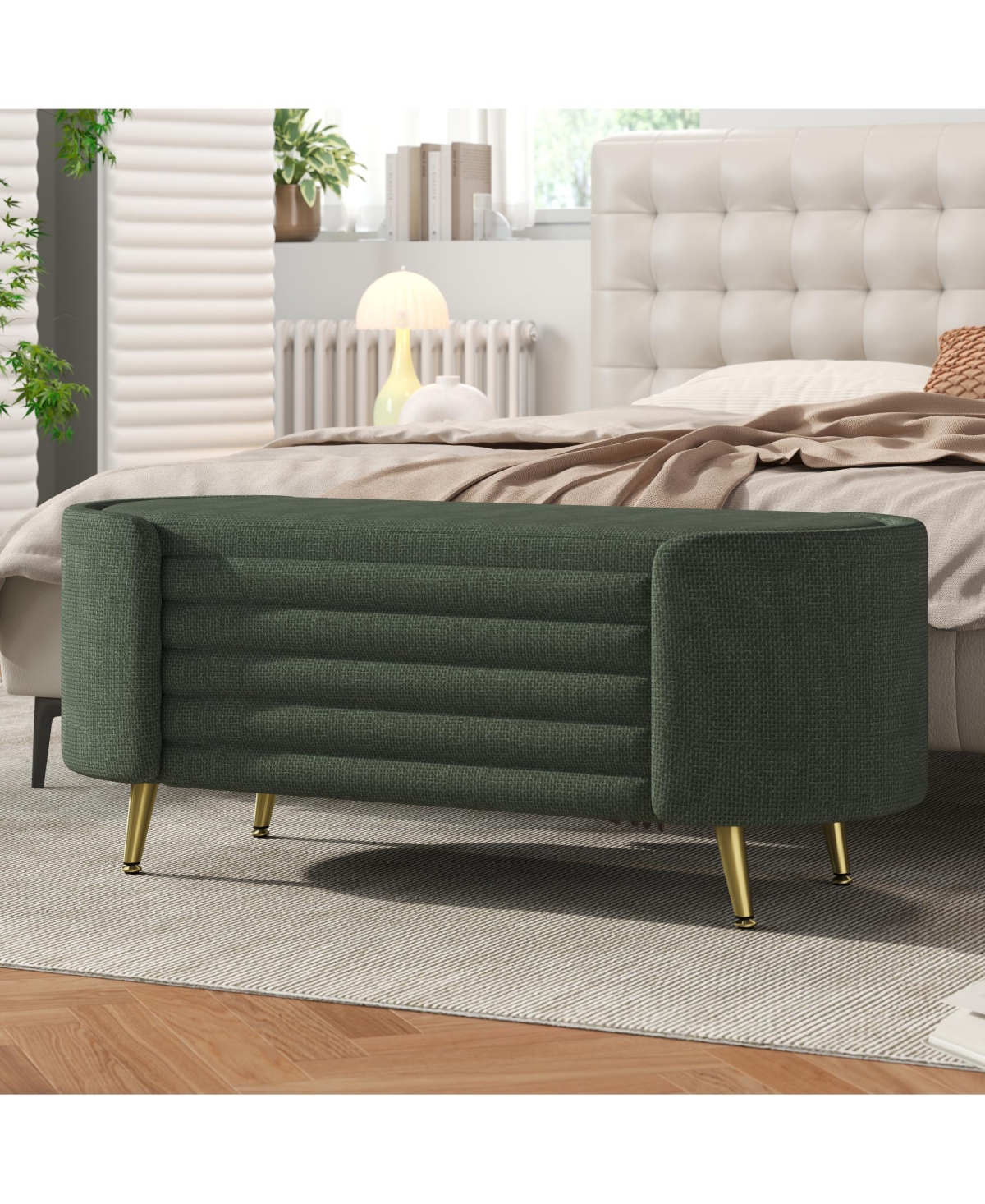 Click here for Rainsken Storage Ottoman - Upholstered Storage Ben... prices