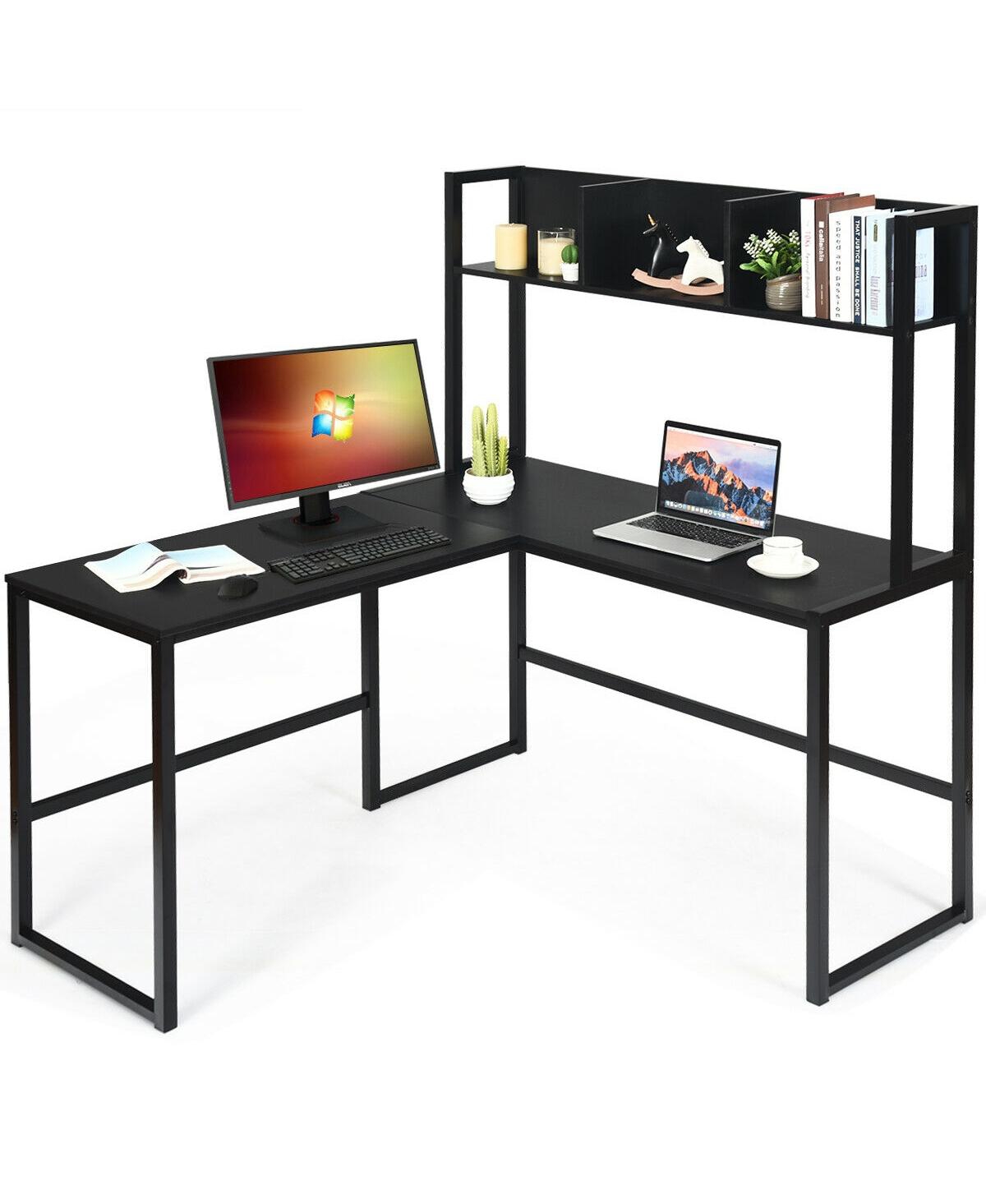 Click here for Sugift Reversible L Shaped Corner Desk with Storag... prices