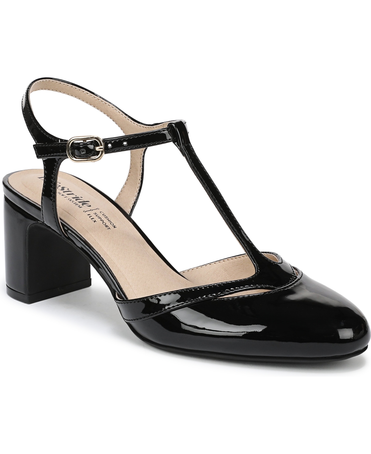 Click here for LifeStride Womens Toni T-Strap Pointed Toe Pumps -... prices