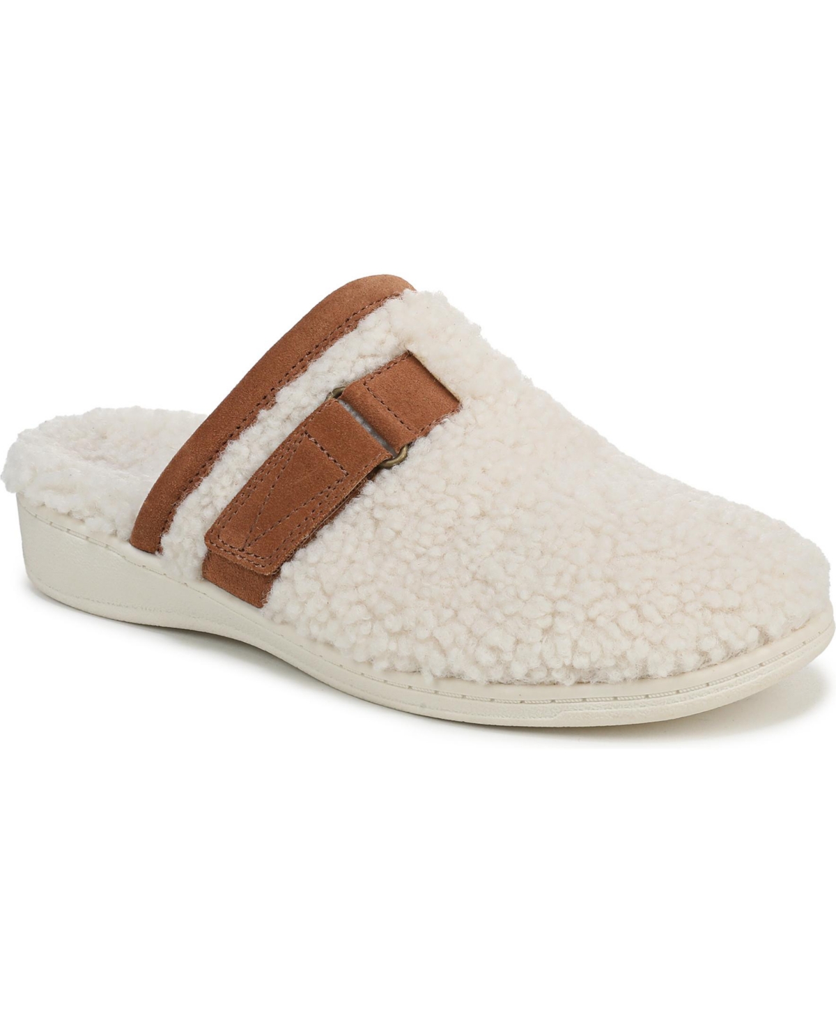 Click here for Vionic Womens Izzy Mule Slippers - Cream prices