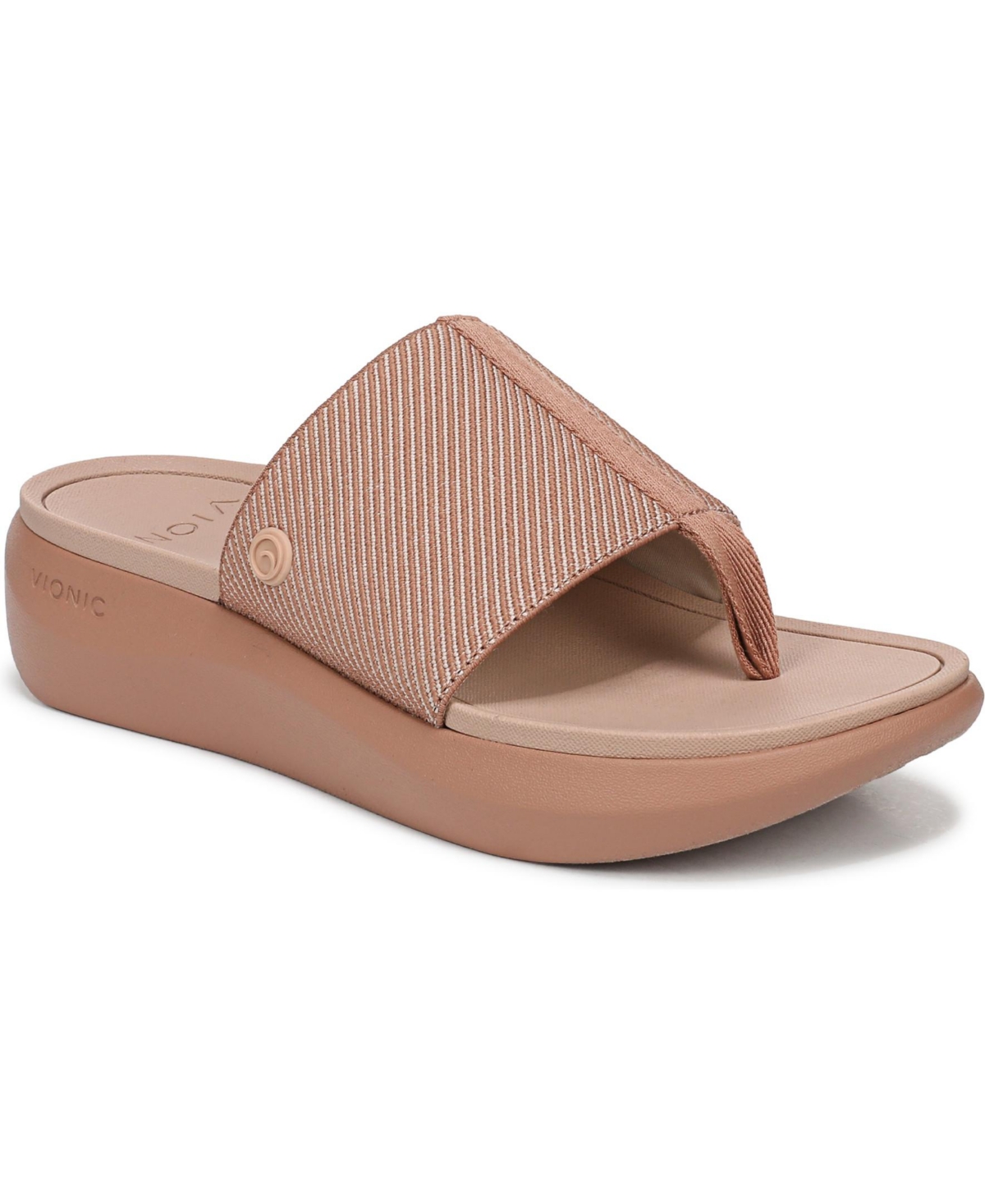 Click here for Vionic Womens Aqua Thong Sandals - Mocha mousse le... prices
