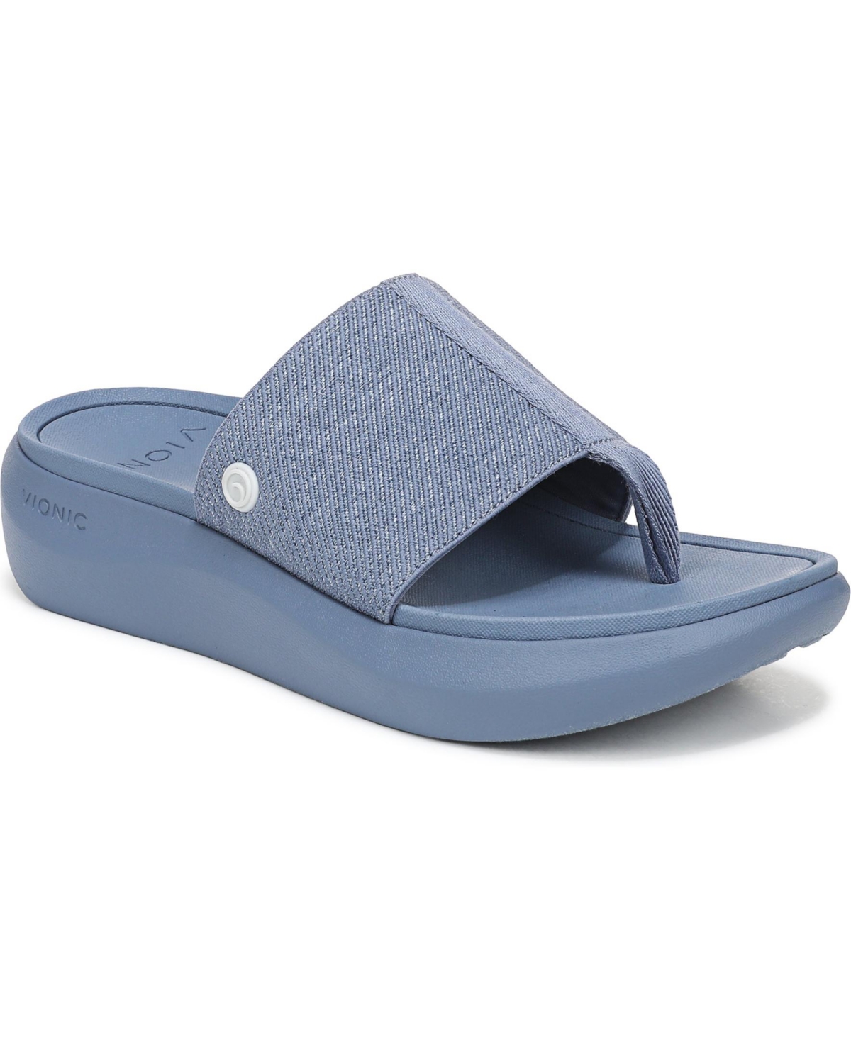 Click here for Vionic Womens Aqua Thong Sandals - Pacific blue le... prices