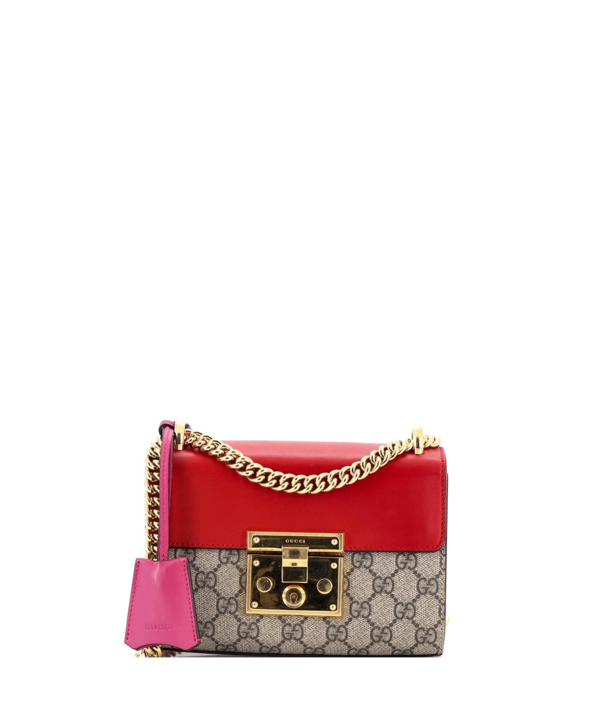 Click here for Pre-Owned Gucci Small Padlock Shoulder Bag Gg Coat... prices