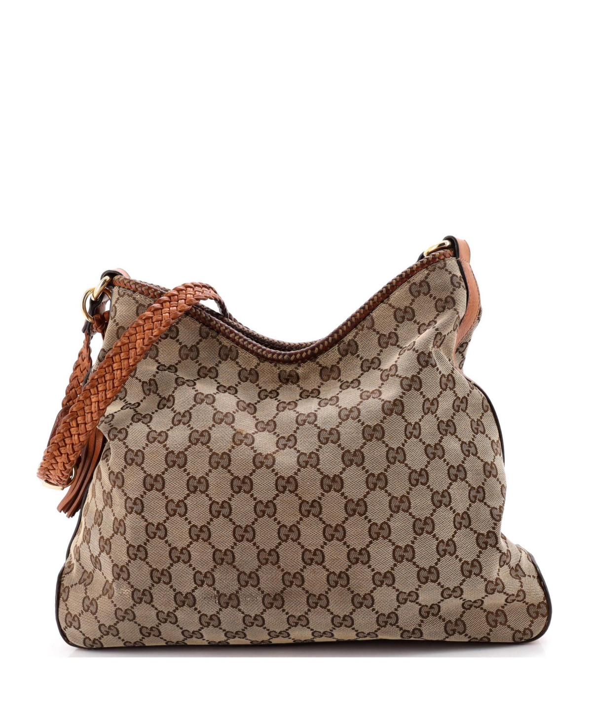 Click here for Pre-Owned Gucci Medium Marrakech Hobo Gg Canvas -... prices